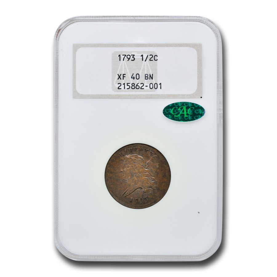 Buy 1793 Liberty Cap Half Cent XF-40 NGC CAC (Brown) | APMEX