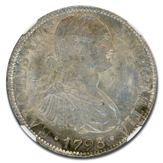 Buy 1793-Mo Mexico Silver 8 Reales Charles IV MS-62 NGC | APMEX