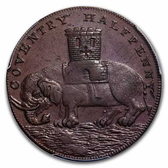 Buy 1793 Warwickshire 1/2 Penny Condor Token AU-58 PCGS | APMEX