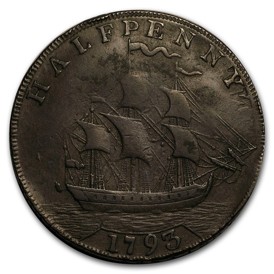 Buy 1793 Washington Ship Half Penny Lettered Edge VF | APMEX