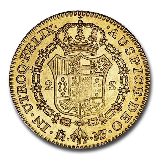 Buy 1794/3-M Spain Gold 2 Escudos Charles IV MS-61 NGC | APMEX