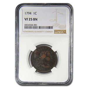 1794 Flowing Hair Large Cent VF-25 NGC (Brown)