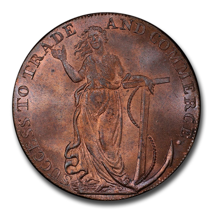 Buy 1794 Great Britain Copper Halfpenny Token MS-65 PCGS (Red-Brown ...