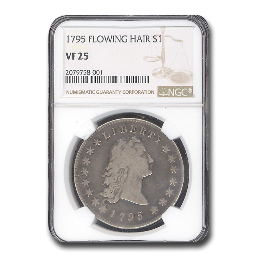 Buy 1795 Flowing Hair Dollar VF-25 NGC (2 Leaves) | APMEX