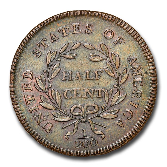 Buy 1795 Liberty Cap Half Cent MS-61 Lettered Edge | APMEX