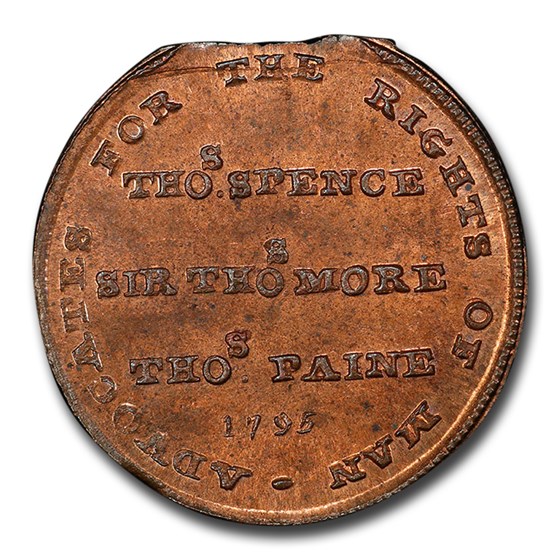 Buy 1795 Middlesex Farthing Token Political & Social MS-64 PCGS (RB ...