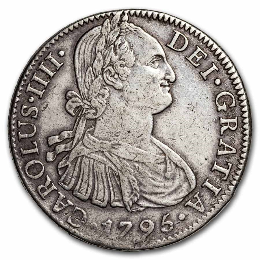 1795-Mo FM Mexico Silver 8 Reales Charles IV XF