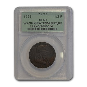 Buy 1795 Washington Grate Half Pence XF-40 PCGS (Small Buttons, RE) | APMEX
