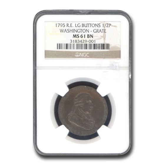 Buy 1795 Washington Half Penny Grate Token MS-61 NGC (Brown) | APMEX