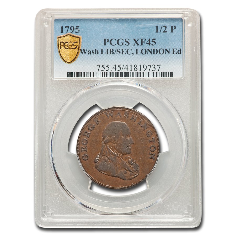 Buy 1795 WA Liberty Security Halfpenny XF-45 London | APMEX