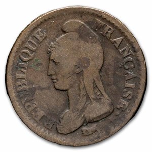 (1796-1800) French First Republic Copper 1 Decime Dupre Fine