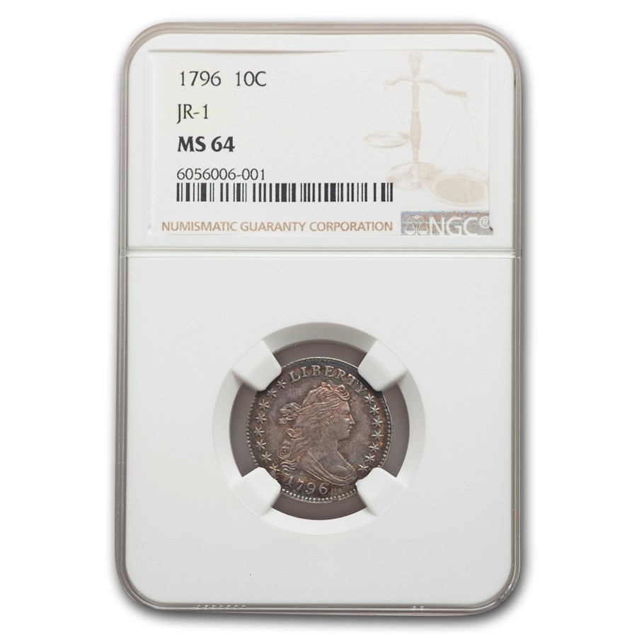 Buy 1796 Draped Bust Dime MS-64 NGC (JR-1) | APMEX
