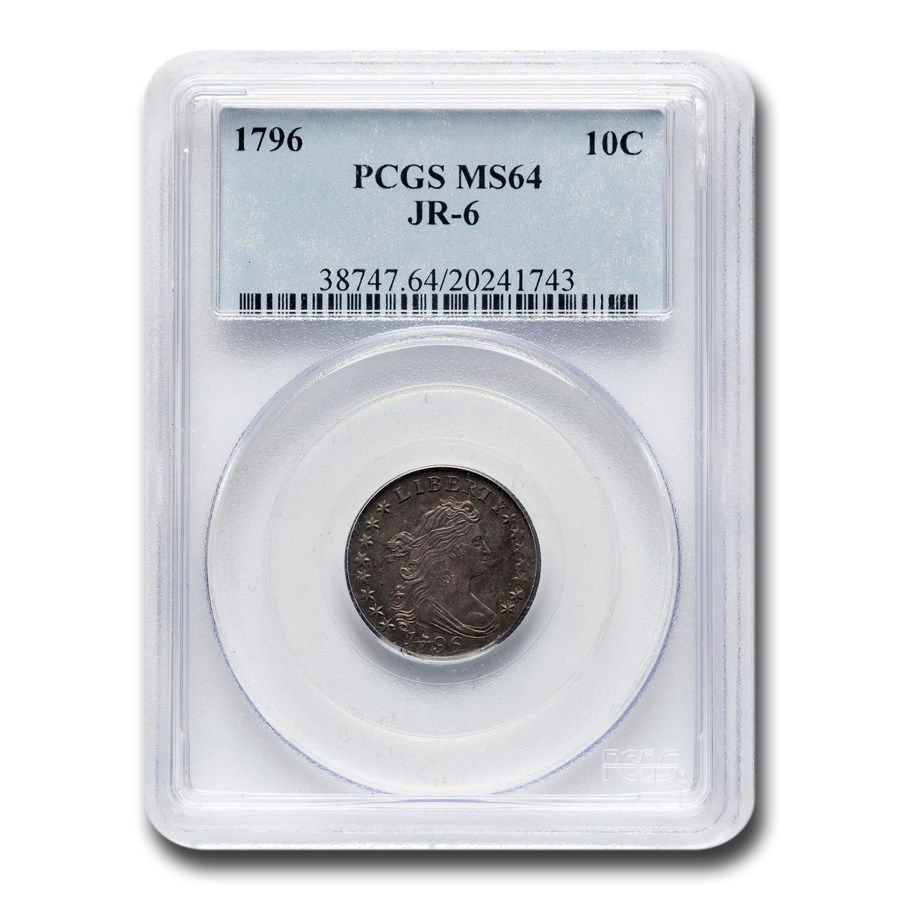 Buy 1796 Draped Bust Dime MS-64 PCGS | APMEX