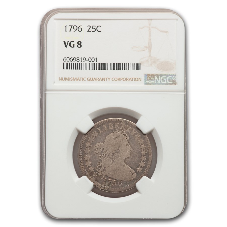 Buy 1796 Draped Bust Quarter VG-8 NGC | APMEX