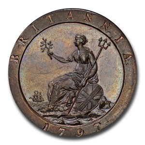 Buy 1797 Great Britain Copper Cartwheel Penny MS-63BN PCGS | APMEX