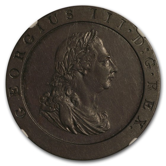 Buy 1797 Great Britain Penny George III 11 Leaves AU-55 NGC (Brown) | APMEX