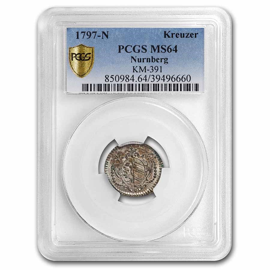 Buy 1797-N German States Nurenberg BI Kreuzer MS-64 PCGS | APMEX