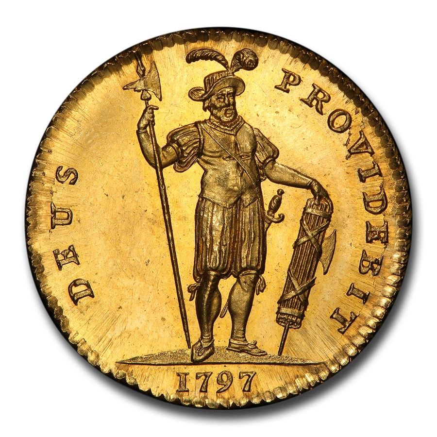 Buy 1797 Swiss Cantons Bern Gold Duplone MS-65 PCGS (PL) | APMEX