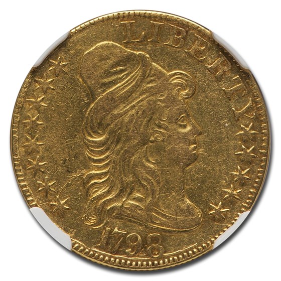 1798 $5 Turban Head Gold Half Eagle XF-45 NGC (LG 8, 13 Stars)