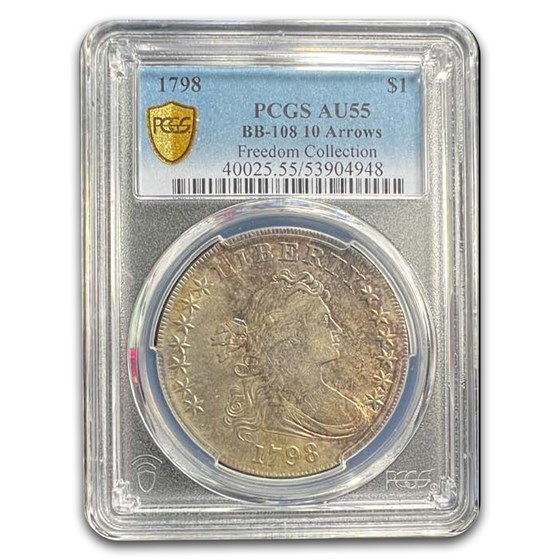 Buy 1798 Draped Bust Dollar AU-55 PCGS (10 Arrows) | APMEX