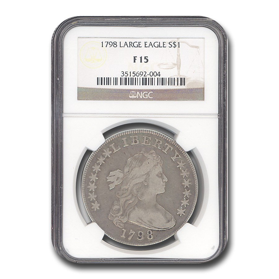 Buy 1798 Draped Bust Dollar Heraldic Eagle F-15 NGC | APMEX