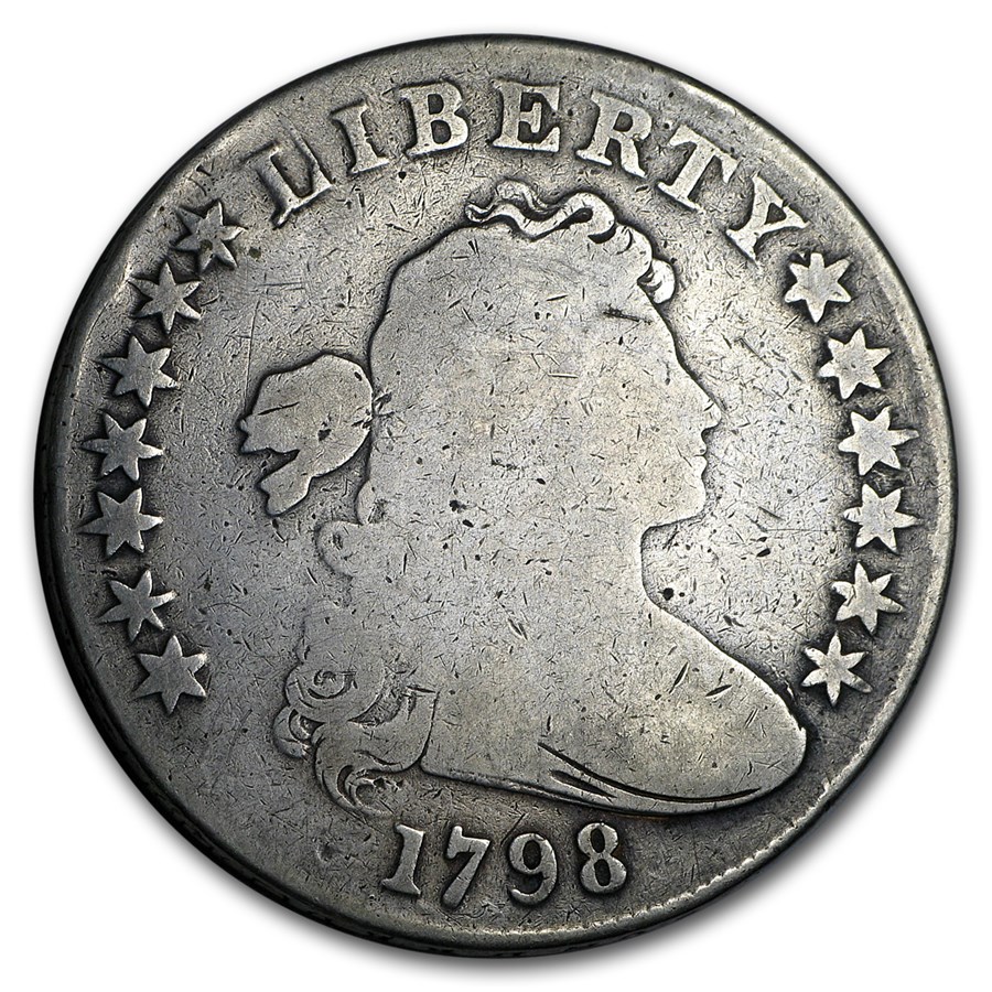 Buy 1798 Draped Bust Dollar Heraldic Eagle Good (13 Stars) | APMEX