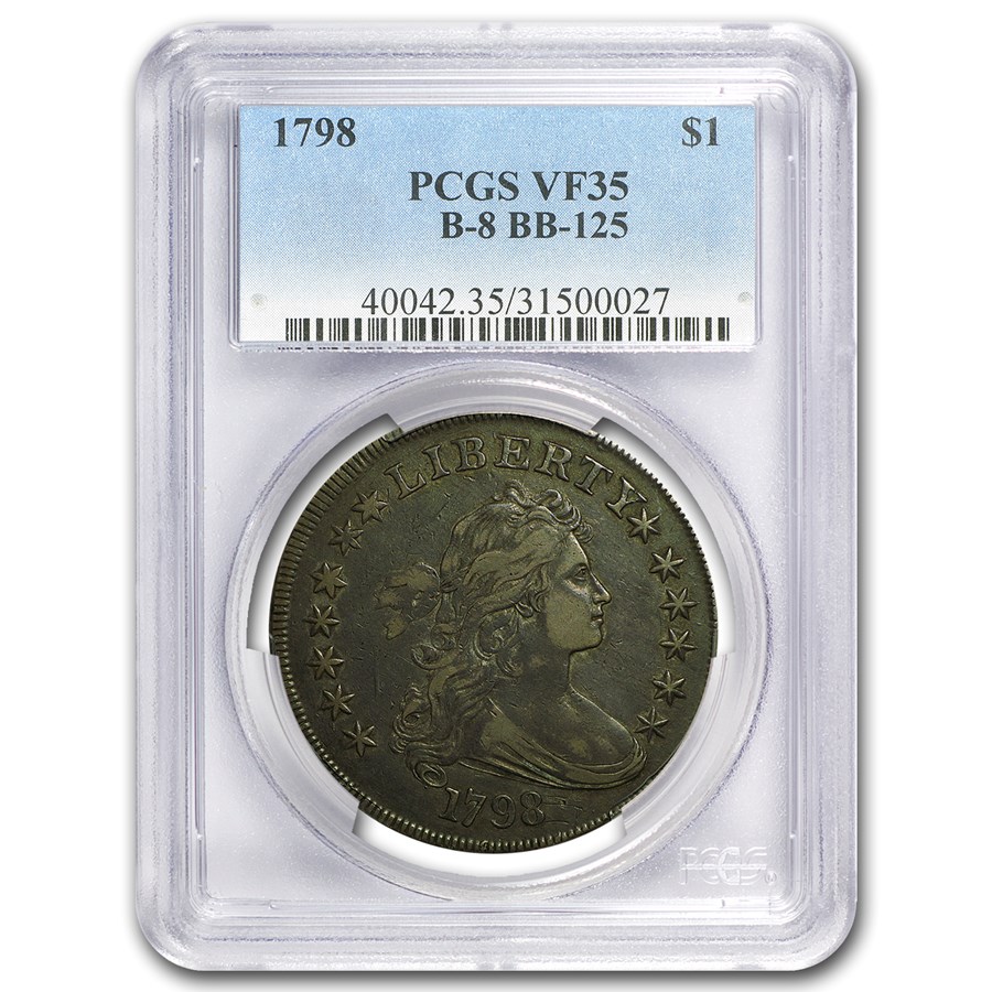 Buy 1798 Draped Bust Dollar Heraldic Eagle VF-35 PCGS | APMEX