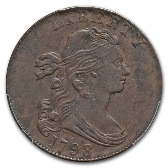 Buy 1798 Draped Bust Large Cent AU-55 PCGS (2nd Hair Style) | APMEX