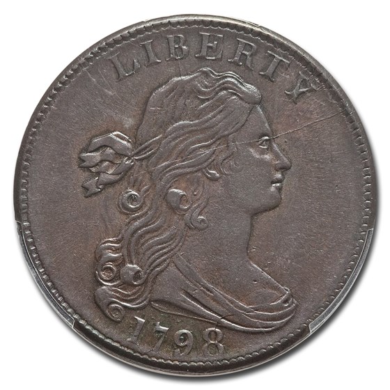 Buy 1798 Draped Bust Large Cent AU-58 PCGS (2nd Hair Style) | APMEX