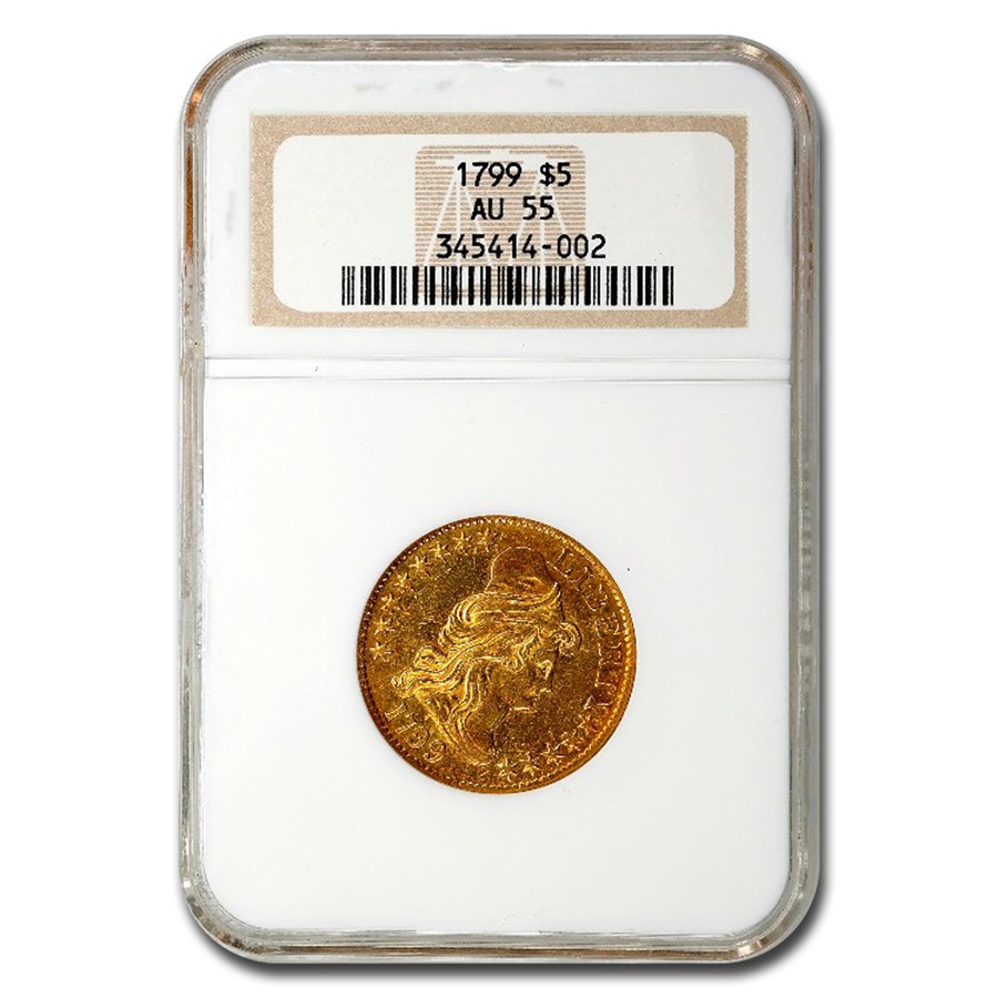 Buy 1799 $5 Capped Bust Gold Half Eagle AU-55 | APMEX