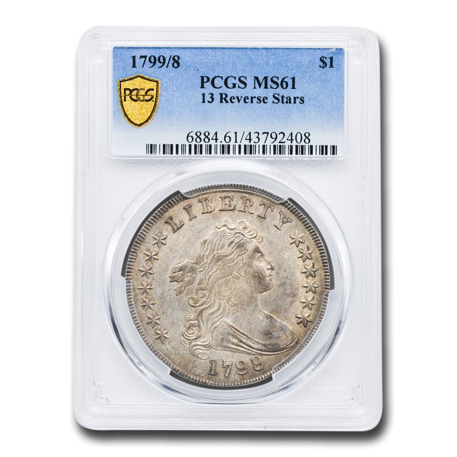 Buy 1799/8 Draped Bust Dollar MS-61 PCGS (13 Reverse Stars) | APMEX