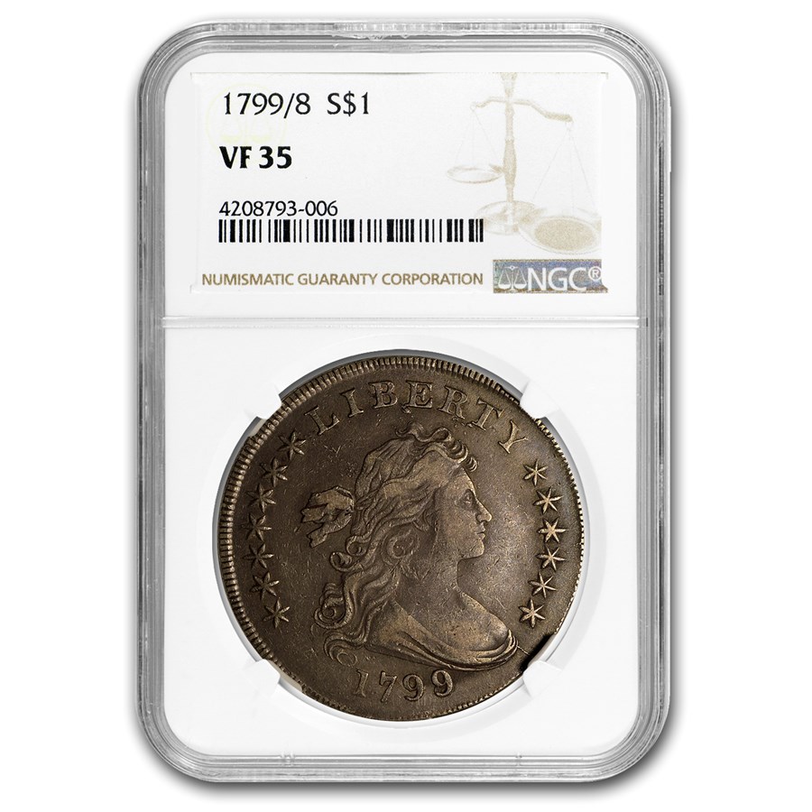 Buy 1799/8 Draped Bust Dollar VF-35 NGC | APMEX