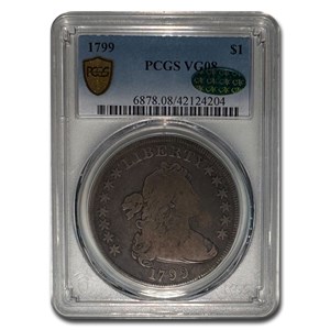 1799 Draped Bust Dollar VG-8 PCGS CAC