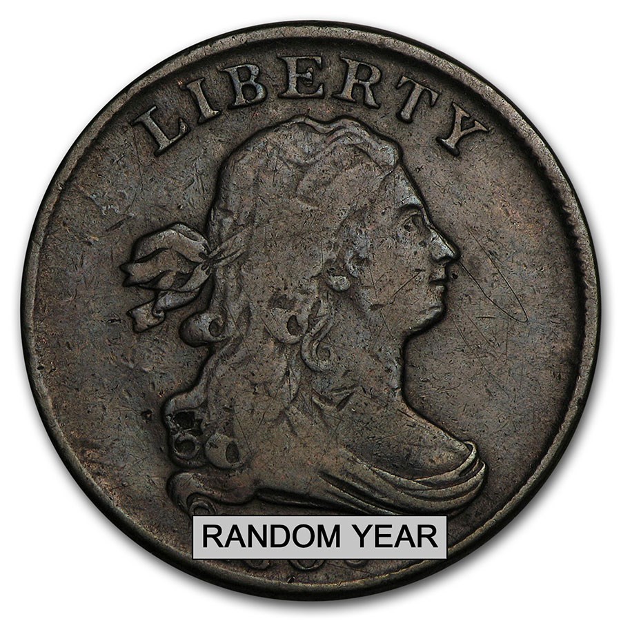 Buy 1800-1808 Draped Bust Half Cent VF | APMEX