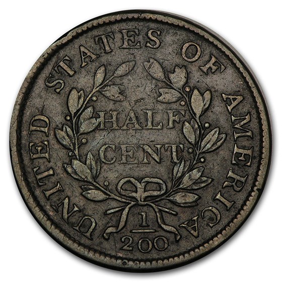 Buy 1800-1808 Draped Bust Half Cent VF | APMEX