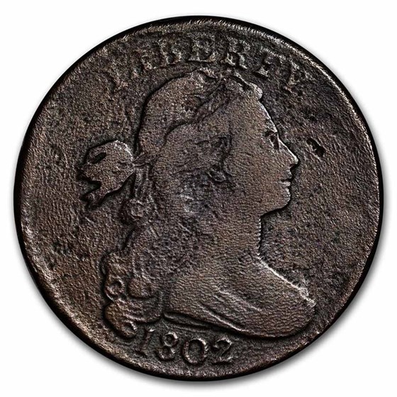 Buy 1802 Large Cent Stemless VG Details (Corroded) | APMEX