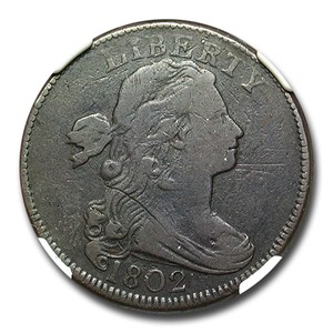 1802 Large Cent VG-10 NGC (Rotated Dies)