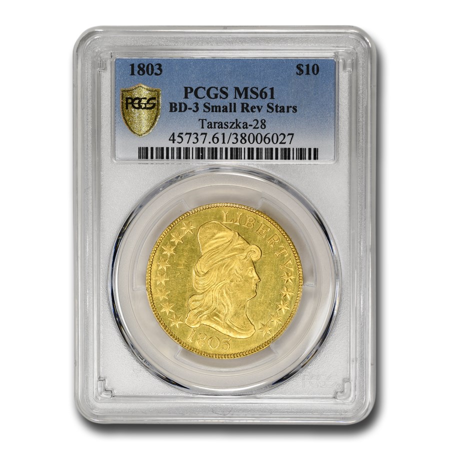 Buy 1803 $10 Turban Head Gold Eagle MS-61 PCGS (BD-3 Sm. Rev Stars) | APMEX
