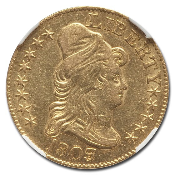 Buy 1803/2 $5 Capped Bust Gold Half Eagle AU-53 NGC | APMEX