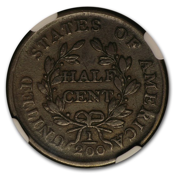 Buy 1804 Draped Bust Half Cent Crosslet 4 w/Stems VF-30 NGC | APMEX