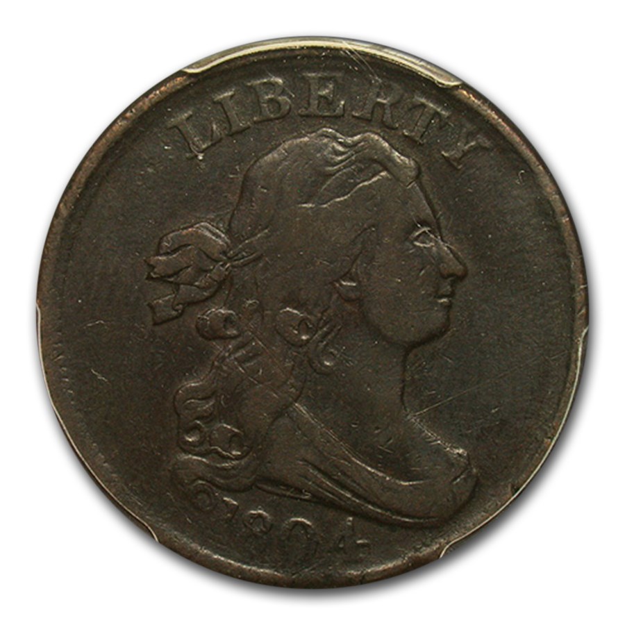 Buy 1804 Draped Bust Half Cent VF-20 PCGS (C-13, Plain 4) | APMEX