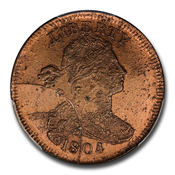 Buy 1804 Draped Bust Large Cent Private Restrike MS-64 PCGS (Red) | APMEX