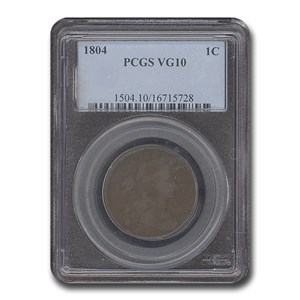 Buy 1804 Draped Bust Large Cent VG-10 PCGS | APMEX