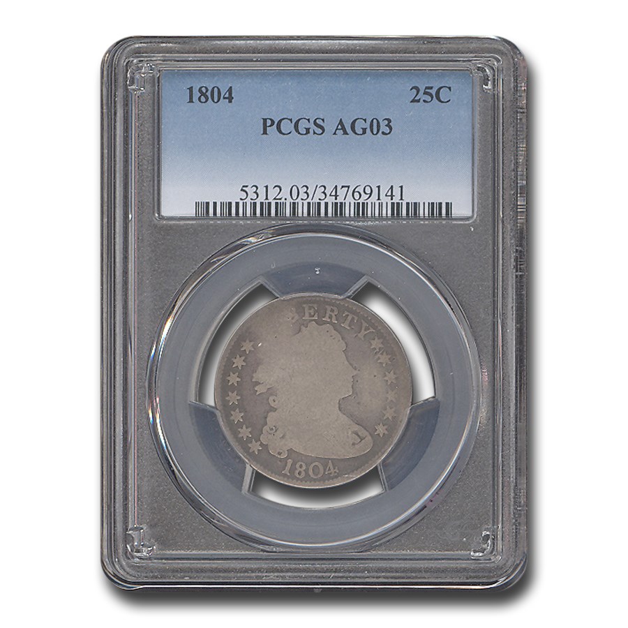 Buy 1804 Draped Bust Quarter AG-03 PCGS | APMEX