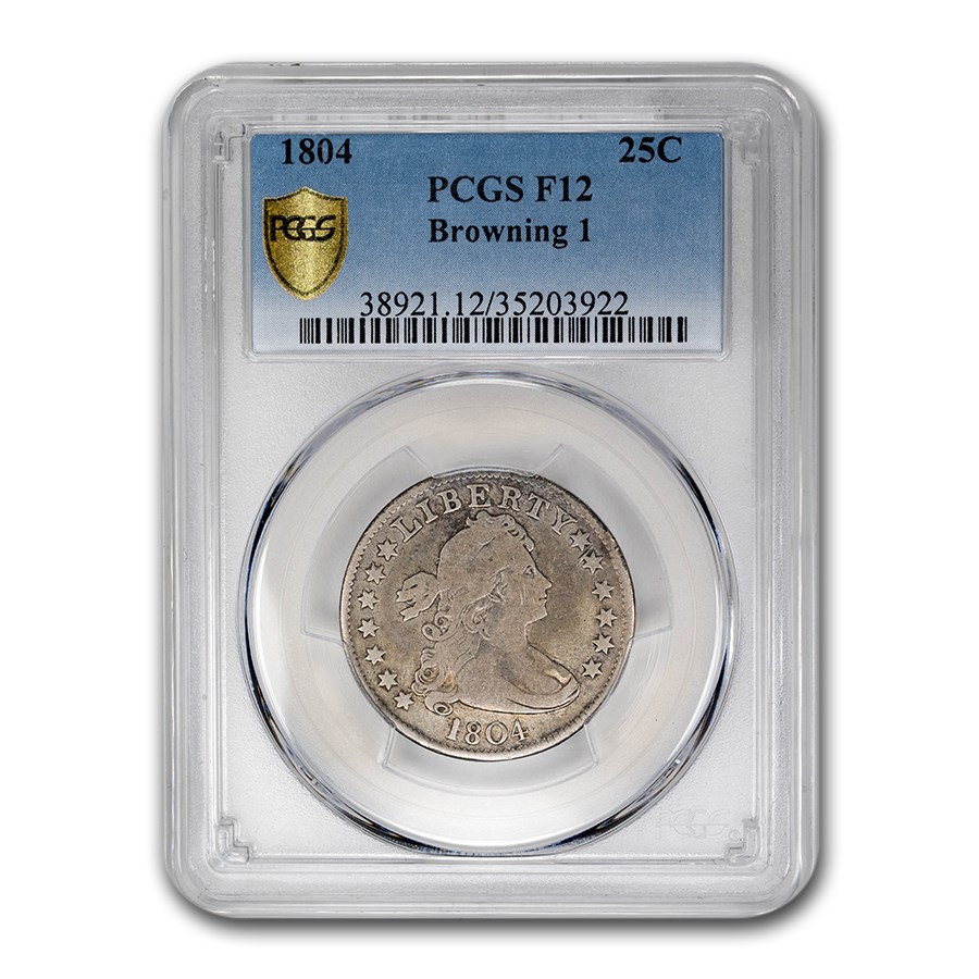 Buy 1804 Draped Bust Quarter Fine-12 PCGS (Browning 1) | APMEX