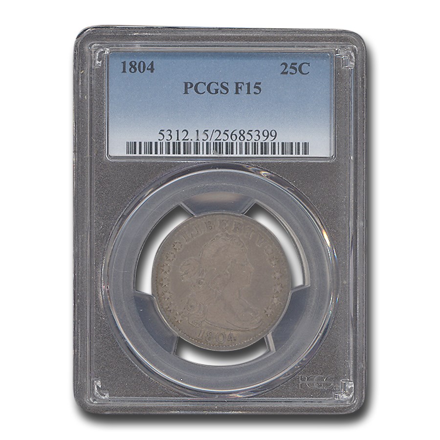Buy 1804 Draped Bust Quarter Fine-15 PCGS | APMEX