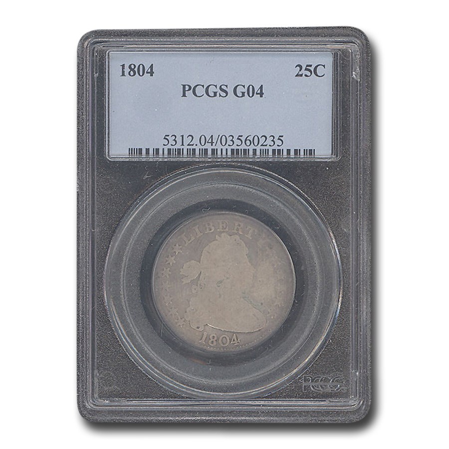 Buy 1804 Draped Bust Quarter Good-4 PCGS | APMEX