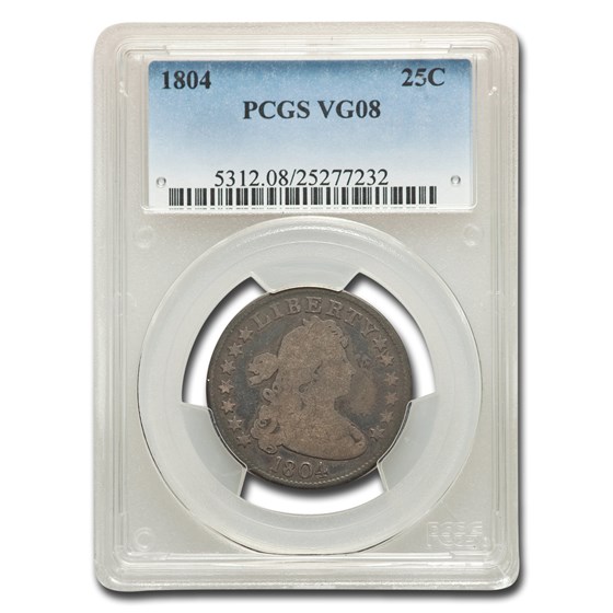 Buy 1804 Draped Bust Quarter VG-8 PCGS | APMEX