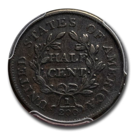 Buy 1804 Half Cent Crosslet 4 No Stems VF-25 PCGS | APMEX