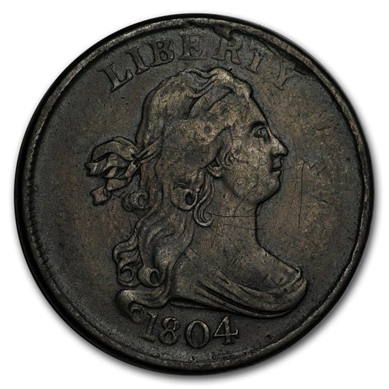Buy 1804 Half Cent Crosslet 4 Stemless XF | APMEX